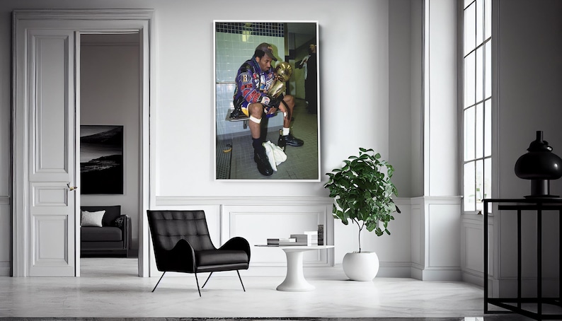 Kobe Iconic Championship Locker-room Photo Premium Canvas Wall Art ...