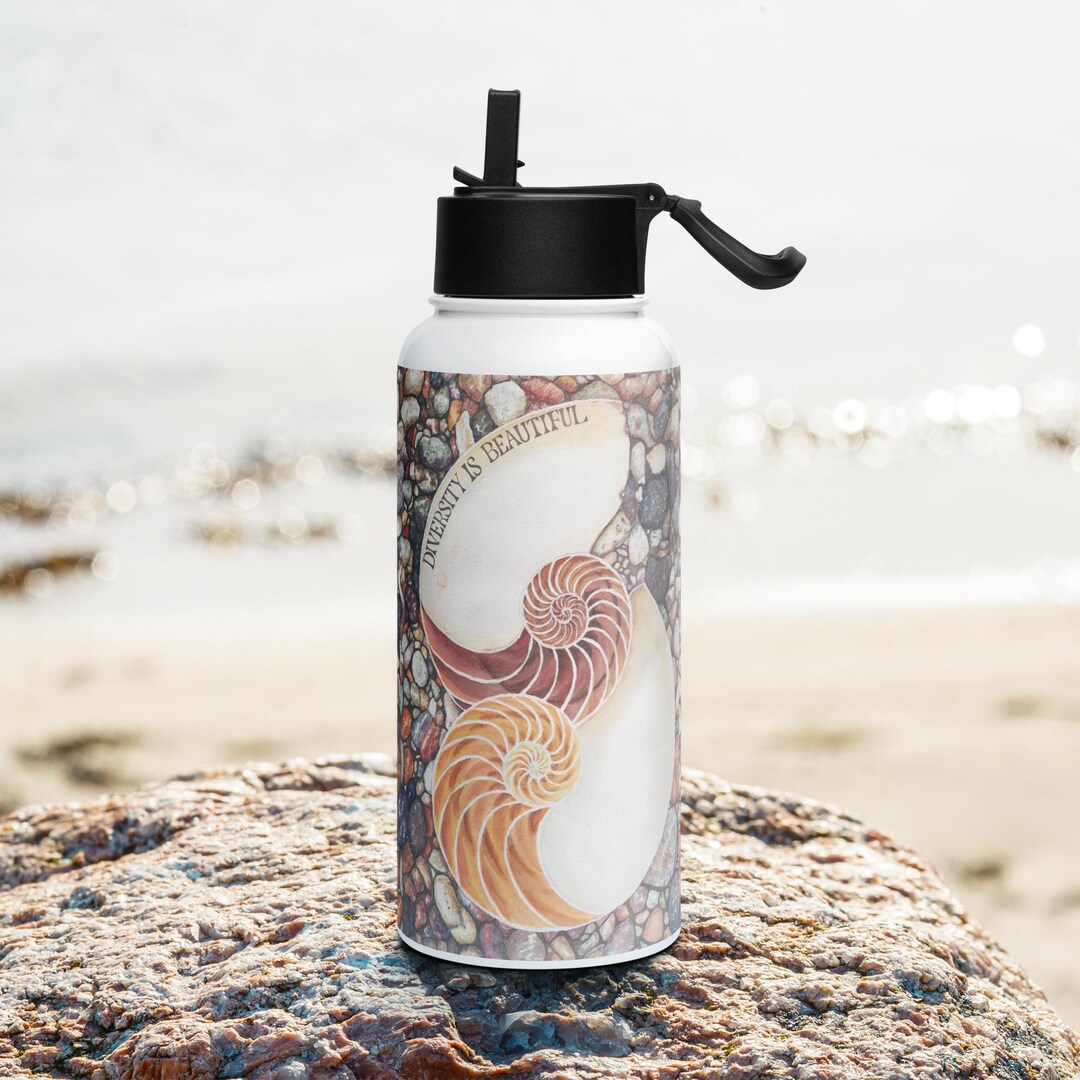 Diversity is Beautiful Stainless Steel Water Bottle With a Straw Lid ...