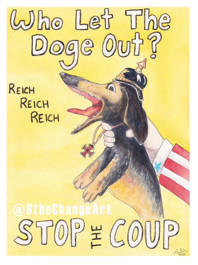 Who Let the Doge Out? Stop the Coup Protest Poster – Digital Download ...