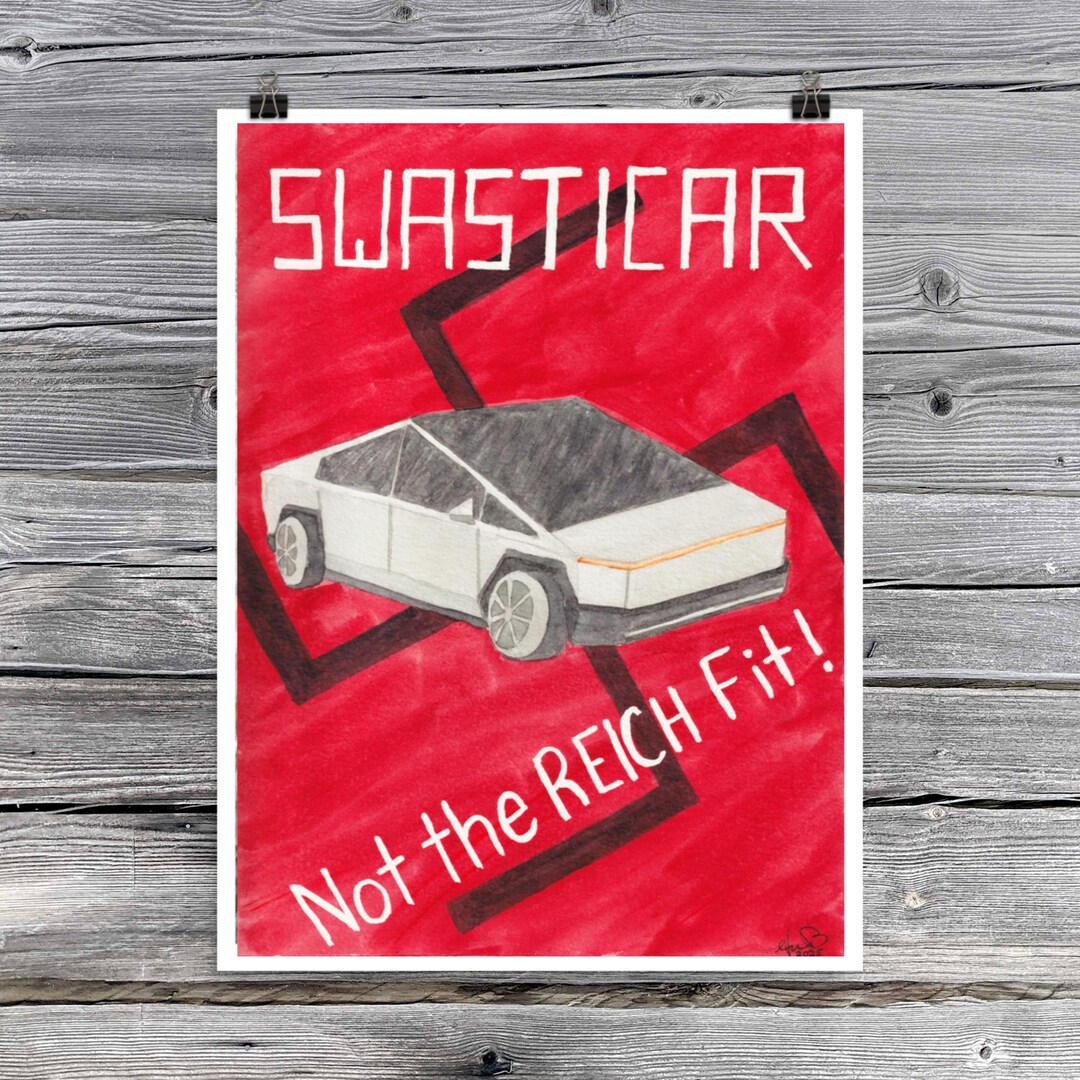 Swasticar Protest Poster – Original Watercolor Artwork - Etsy