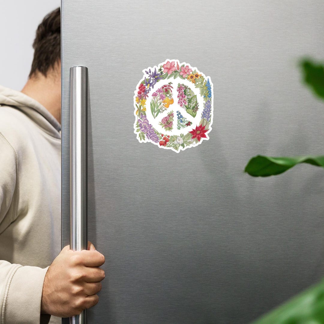 Peace and Poison Magnet | Political Art Magnet | Activist Home Decor ...