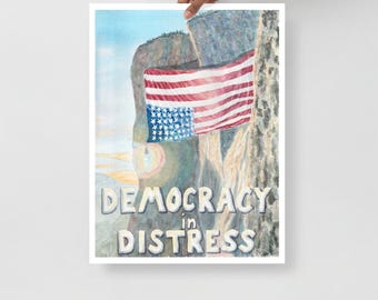 Flag in Distress Protest Poster – Digital Download - Original ...