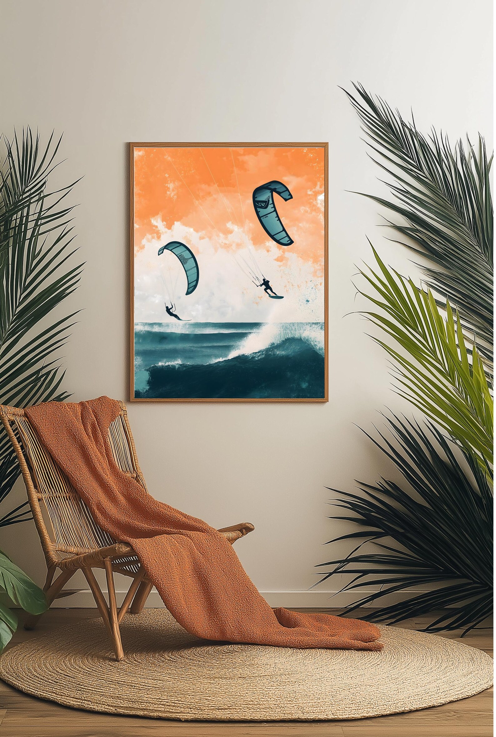 Kite Surfing Photopaper Poster - Ocean Vibes Art, Beach Decor ...