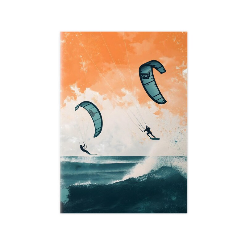 Kite Surfing Photopaper Poster - Ocean Vibes Art, Beach Decor ...