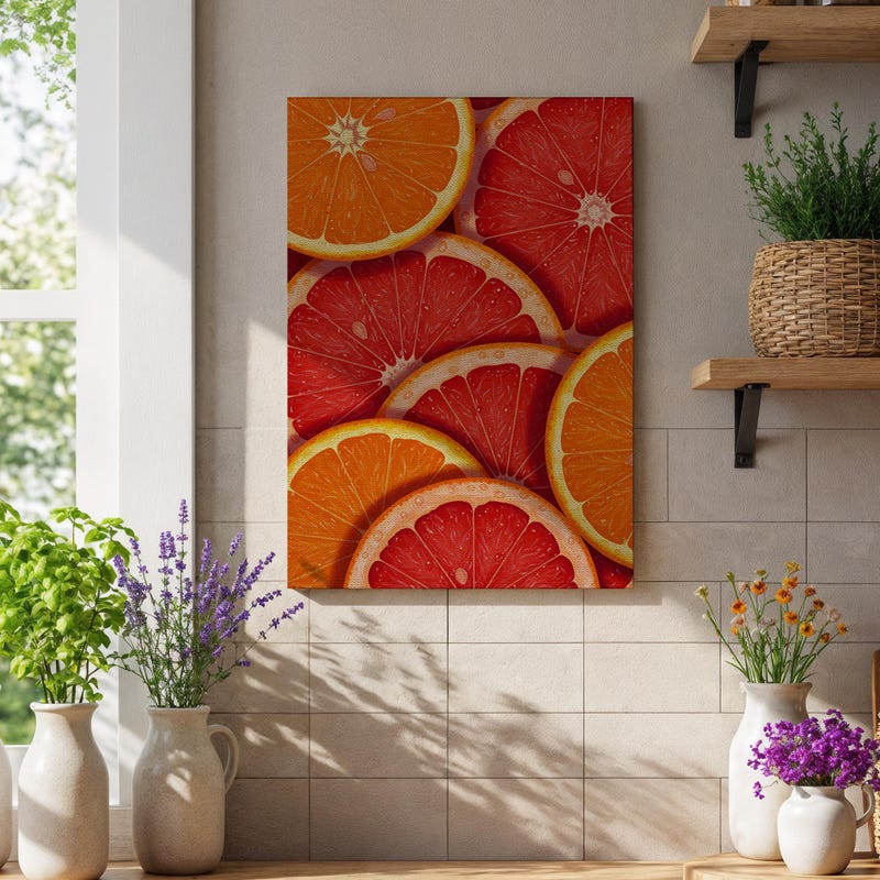 Grapefruit Print - Etsy