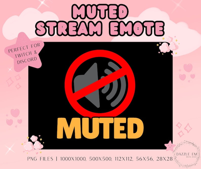 Muted Stream Emote – Funny Twitch/discord PNG (digital Download) - Etsy