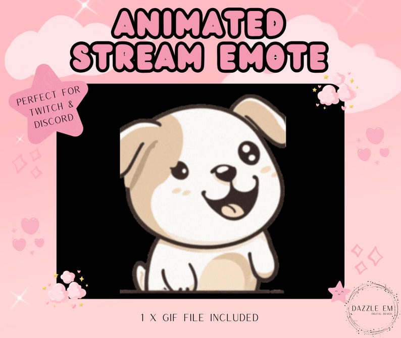 Animated Emote, Dancing Dog Emote, Funny Stream Emote, Twitch Emote ...