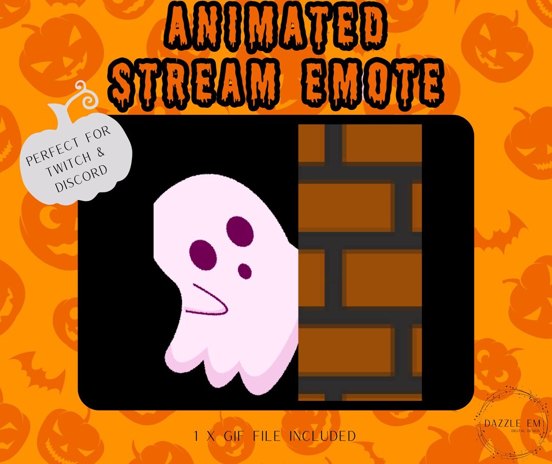 Animated Ghost Halloween Emote, Twitch, Discord (transparent GIF) - Etsy