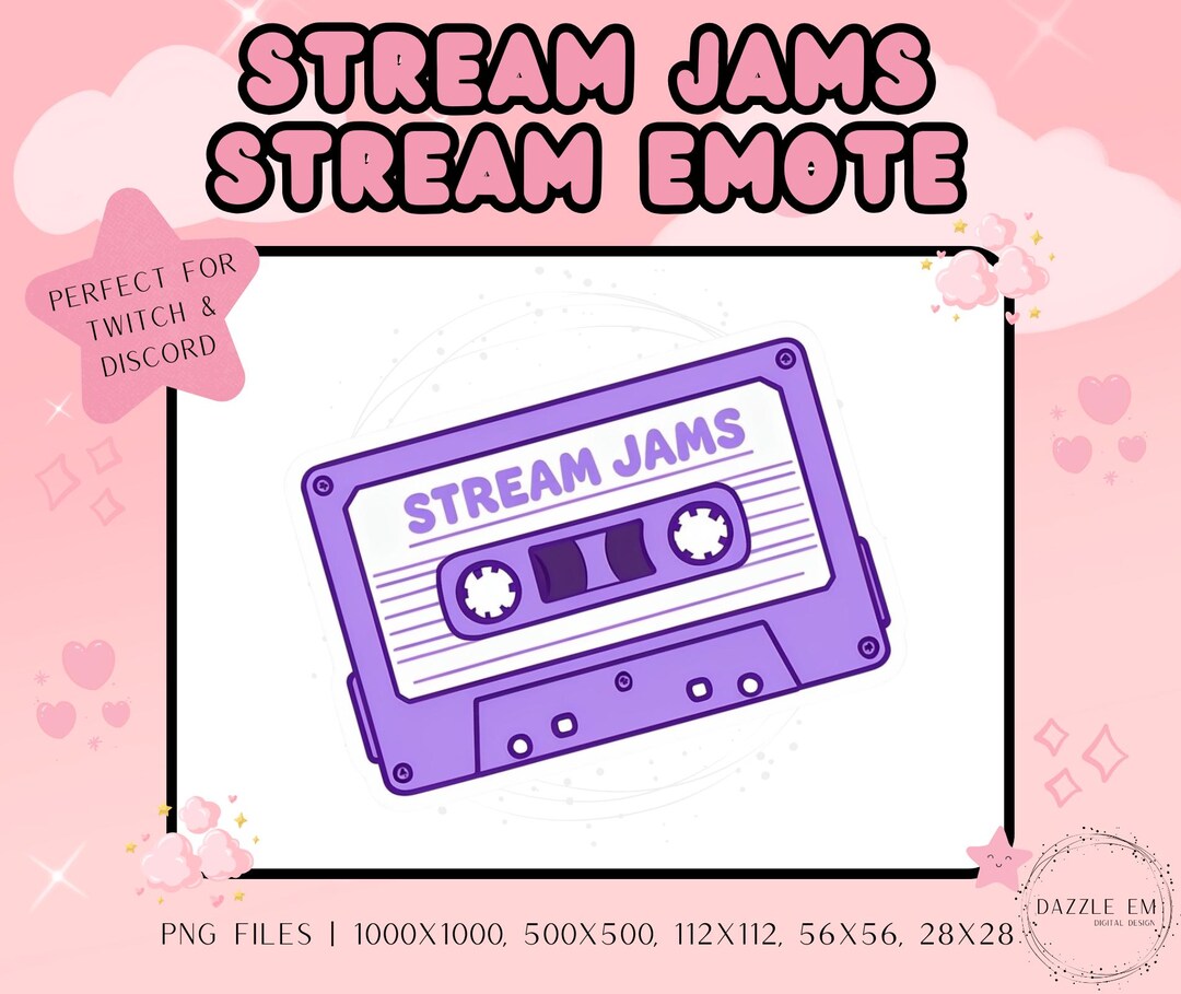 Streaming Emote, Stream Jams Emote, Funny Stream Emote, Twitch Emote ...
