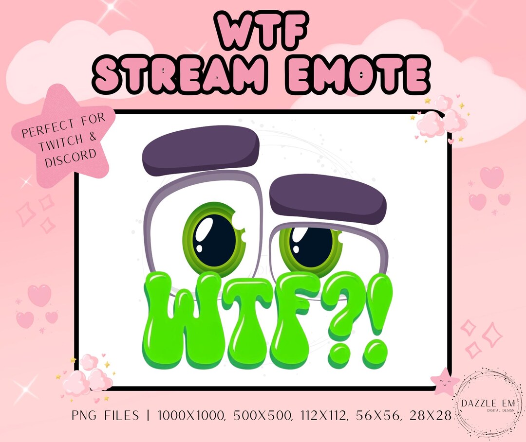 Streaming Emote, WTF Eyes Emote, Funny Stream Emote, Twitch Emote ...