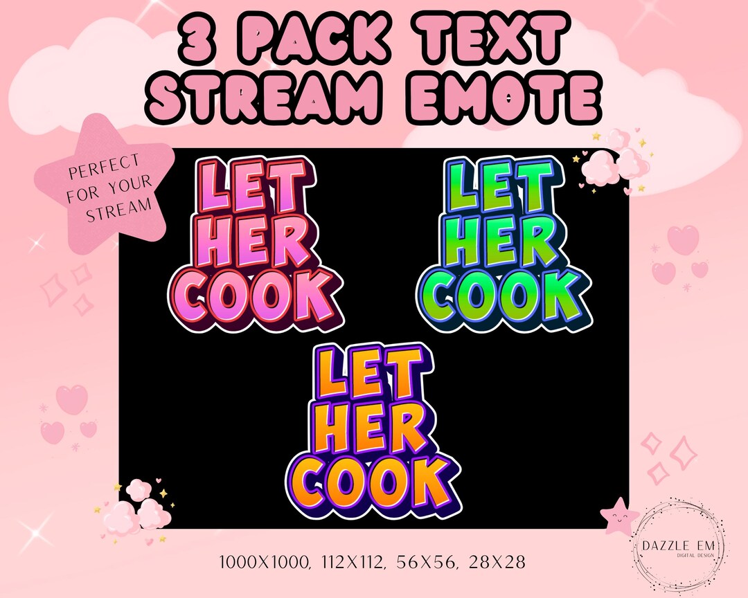 Streaming Emote Let Her Cook, Trending Emotes, Twitch Discord for ...