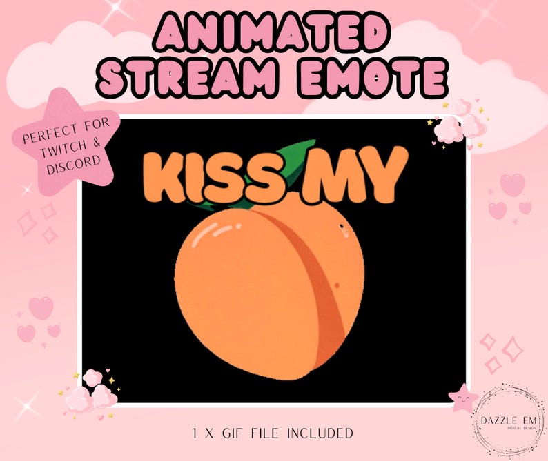 Animated Emote, Kiss My Emote, Funny Stream Emote, Twitch Emote ...