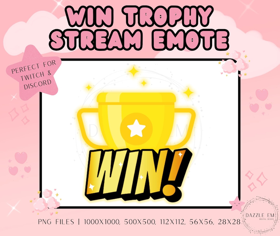 Streaming Emote - Win Trophy Emote - Funny Stream Emote - Twitch Emote ...