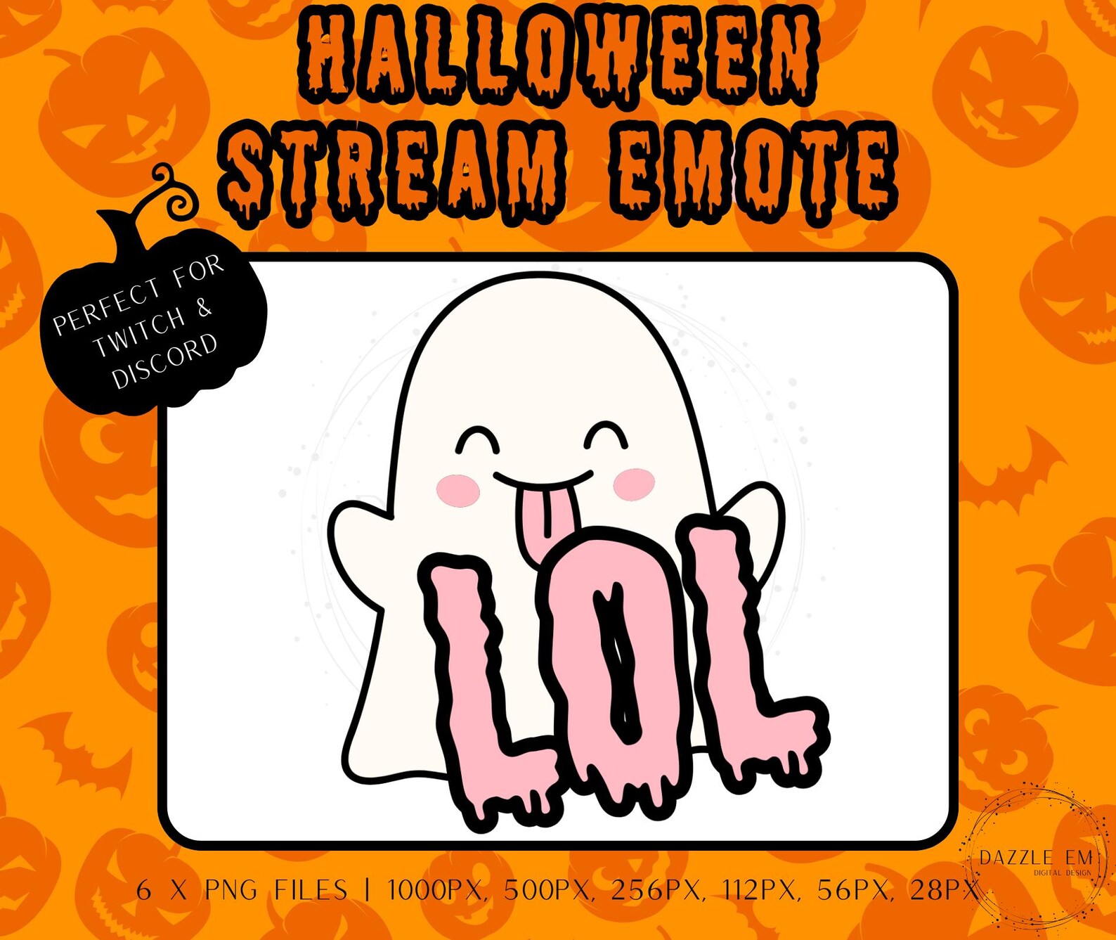 LOL Ghost Halloween Stream Emote, Spooky Twitch/discord Emote (PNG ...