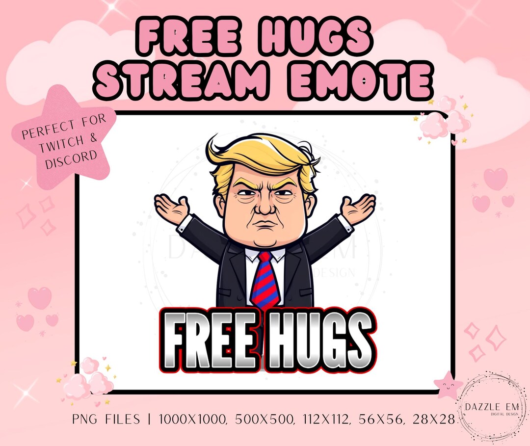 Streaming Emote - Free Hugs - Funny Stream Emote - Twitch Emote ...