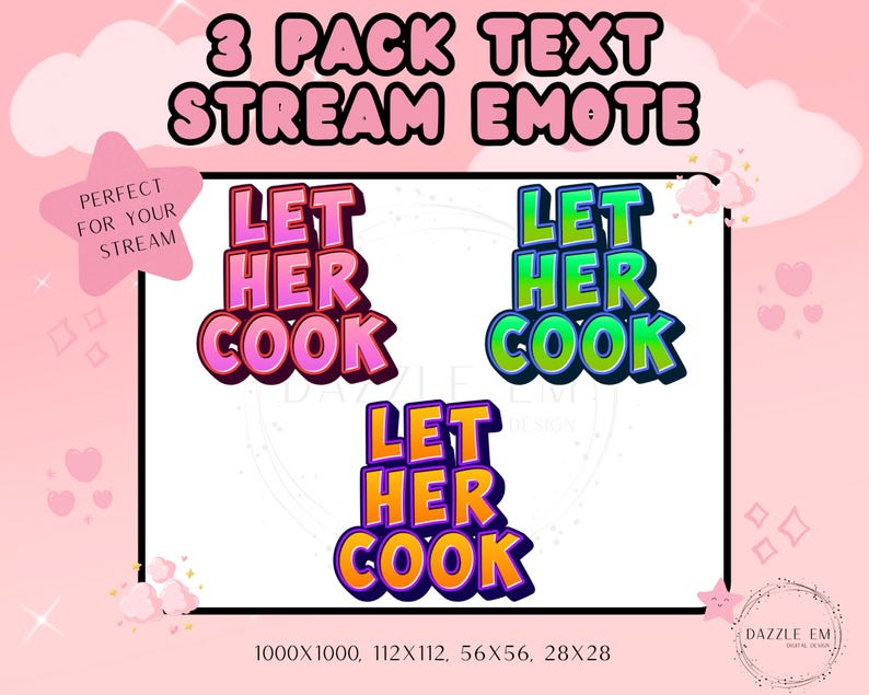 Streaming Emote Let Her Cook, Trending Emotes, Twitch Discord for ...