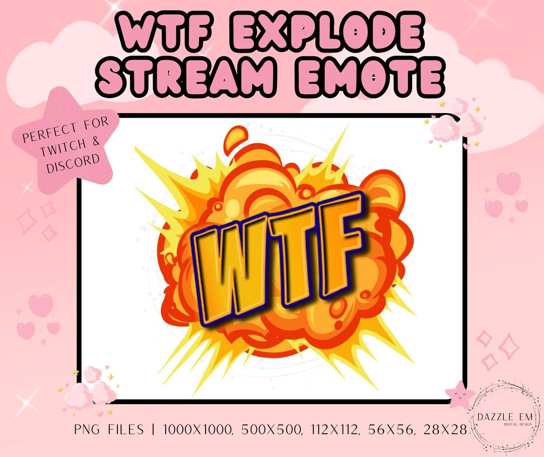 Streaming Emote - WTF Explode Emote - Funny Stream Emote - Twitch Emote ...
