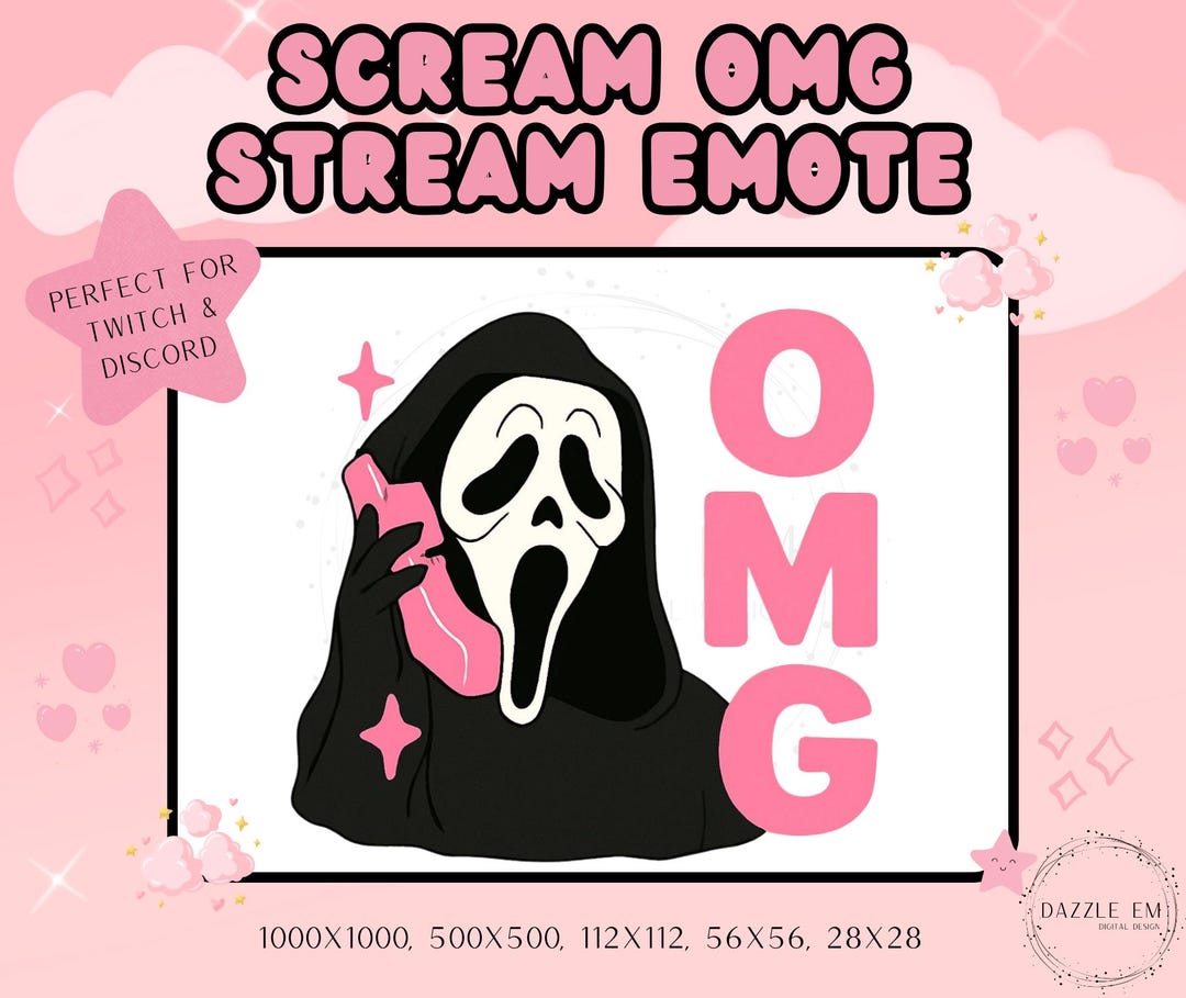 Streaming Emote - Scream OMG - Funny Stream Emote - Stream Emote ...