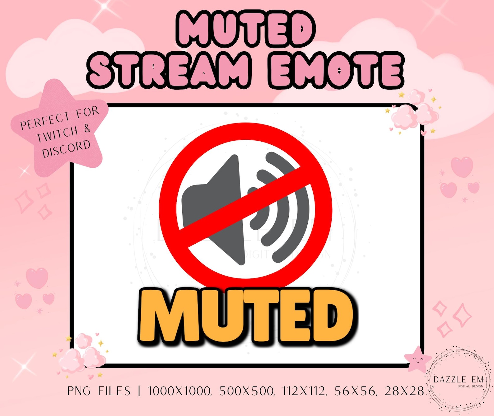 Muted Stream Emote – Funny Twitch/discord PNG (digital Download) - Etsy