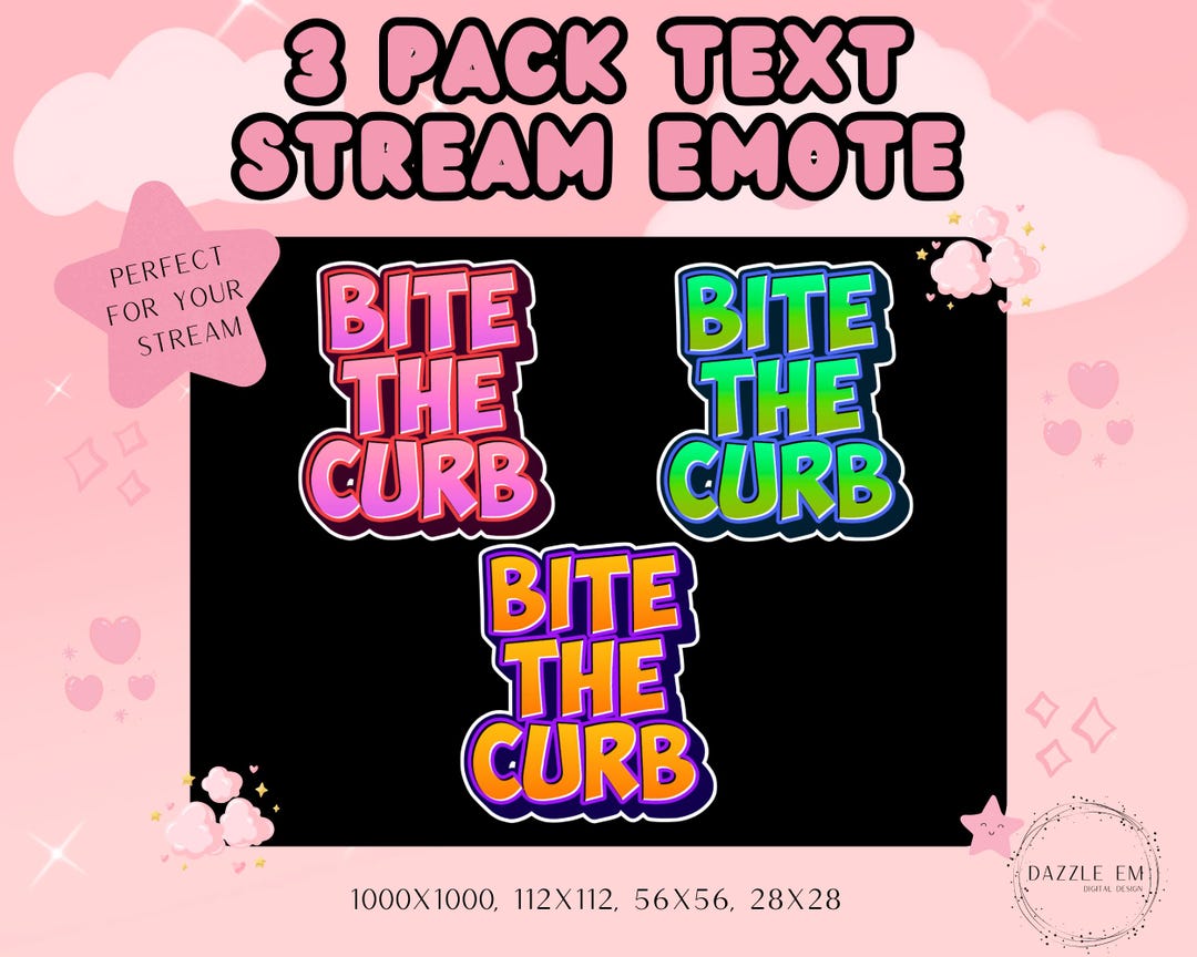 Streaming Emote Bite the Curb, Trending Emotes, Twitch Discord for ...
