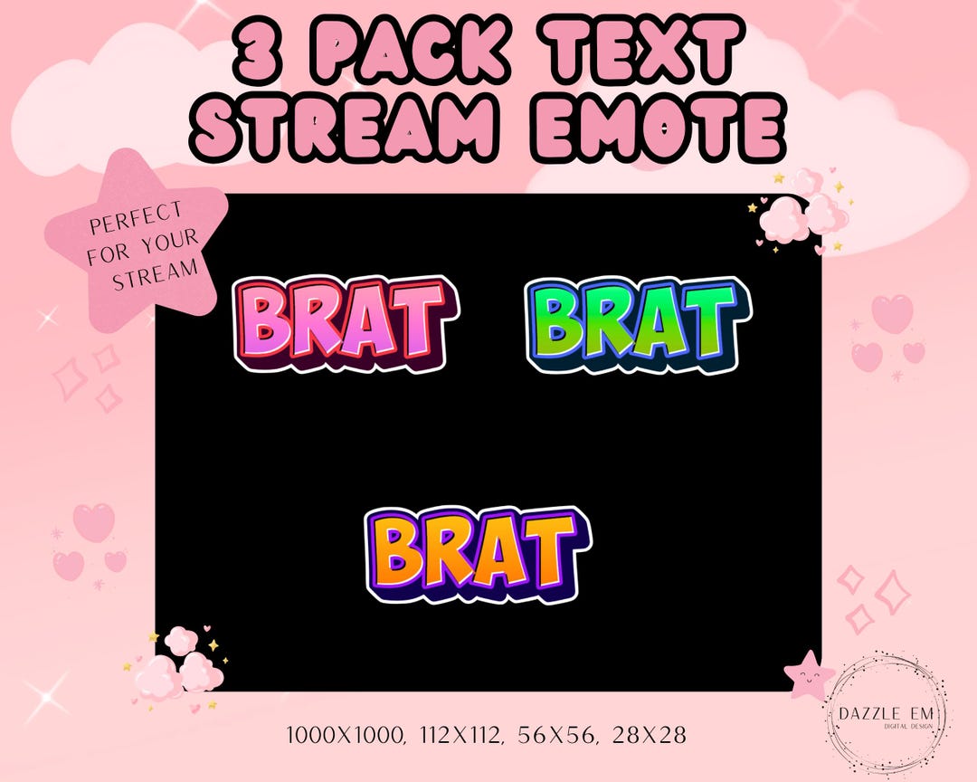 Streaming Emote Brat Brain Rot, Trending Emotes, Twitch Discord for ...