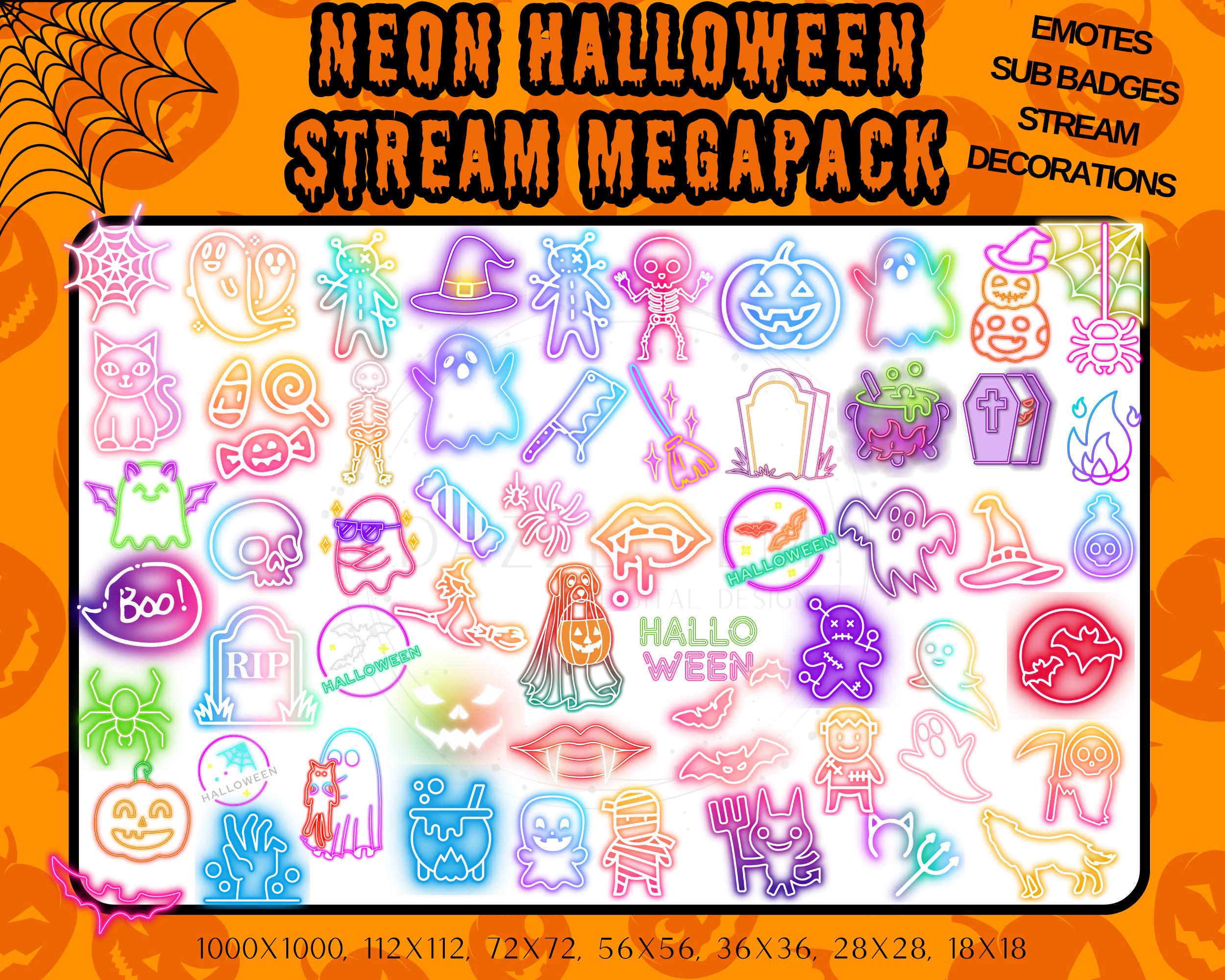 Halloween Stream Megapack, Trending Emotes, Badges, Decorations, Twitch ...