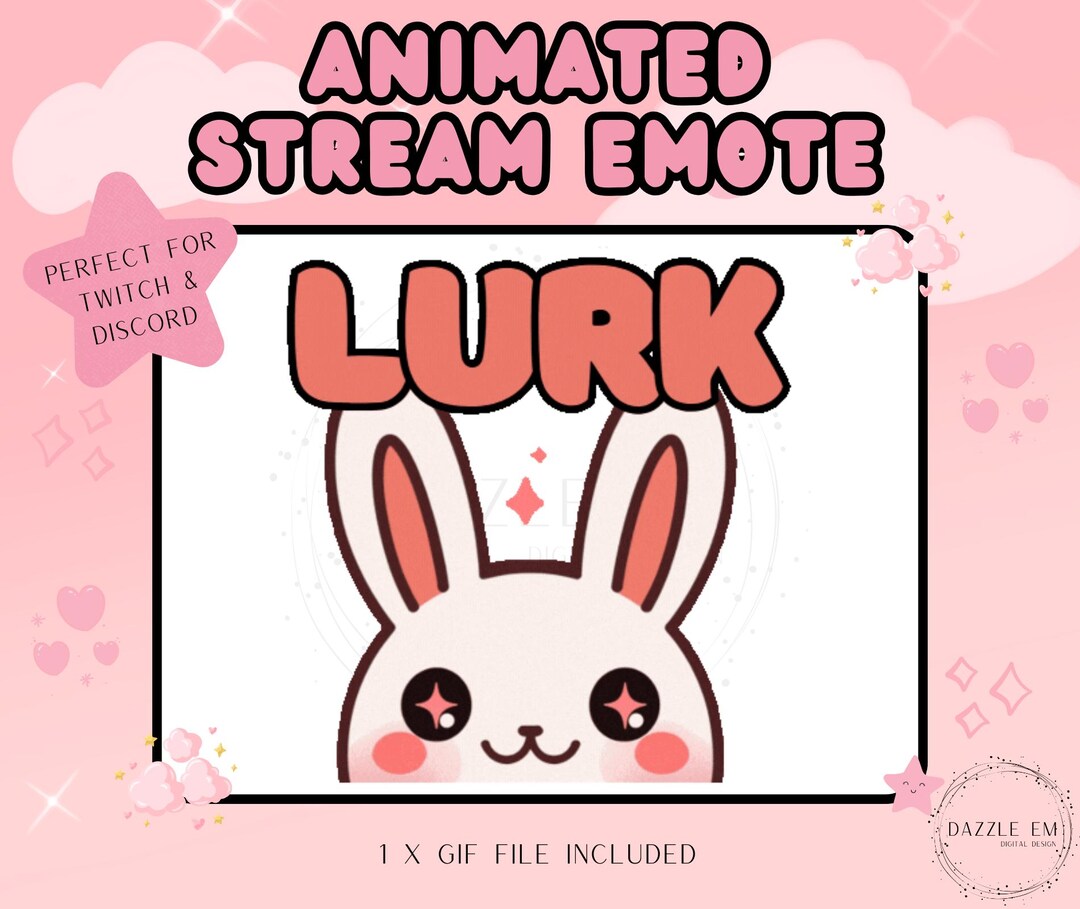 Animated Emote, Bunny Lurk Emote, Funny Stream Emote, Twitch Emote ...