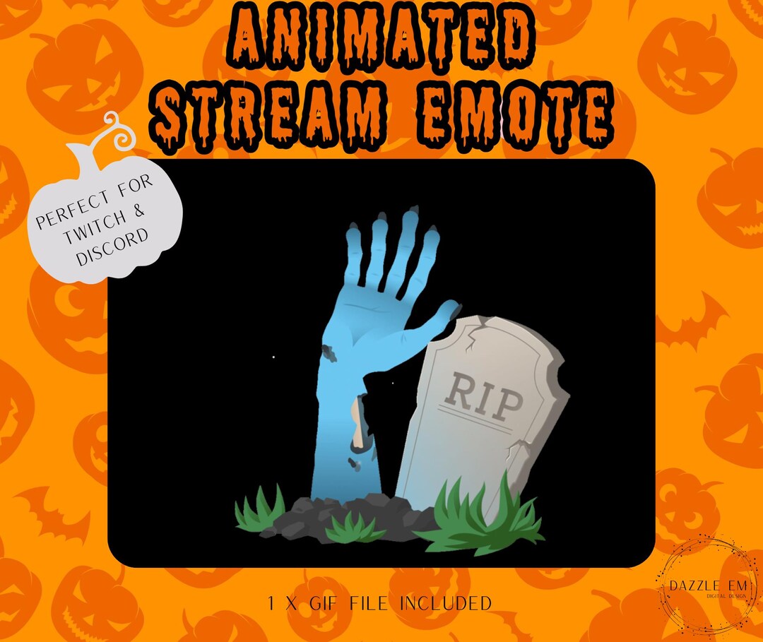 Halloween RIP Animated Emote, Twitch/discord Stream Overlay (GIF) - Etsy