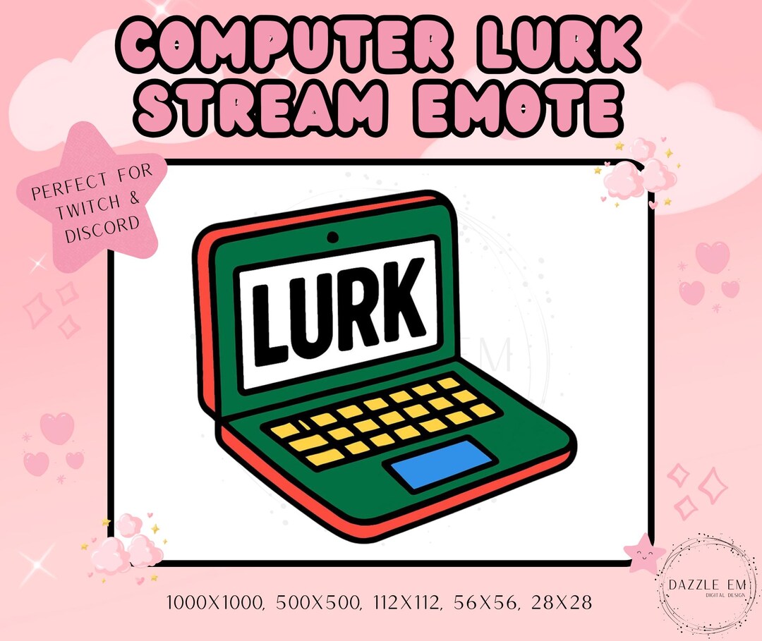 Streaming Emote -computer Lurk - Funny Stream Emote - Stream Emote ...