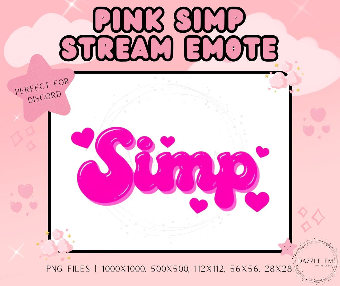 Streaming Emote, Pink Simp Emote, Funny Stream Emote, Discord Emote ...