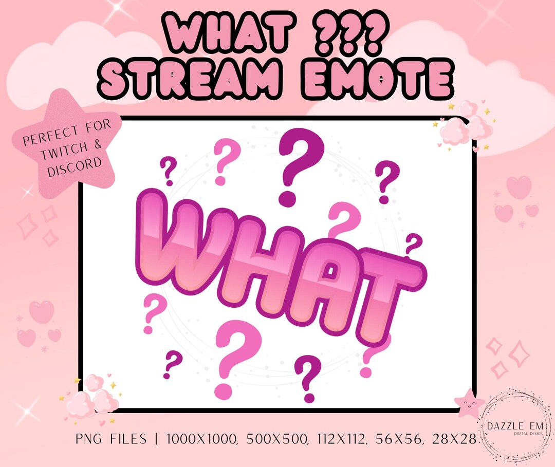Streaming Emote - What ??? Emote - Funny Stream Emote - Twitch Emote ...