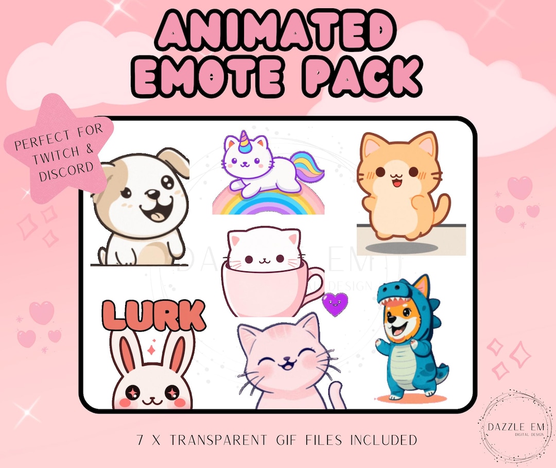Animated Emote Pack, Streaming Emote Pack, Funny Stream Emote, Twitch ...