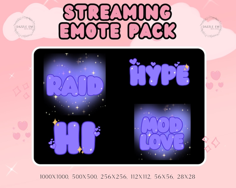 Purple Twitch Emotes, 35+ Trending Emote Pack, Discord, for Streamers ...