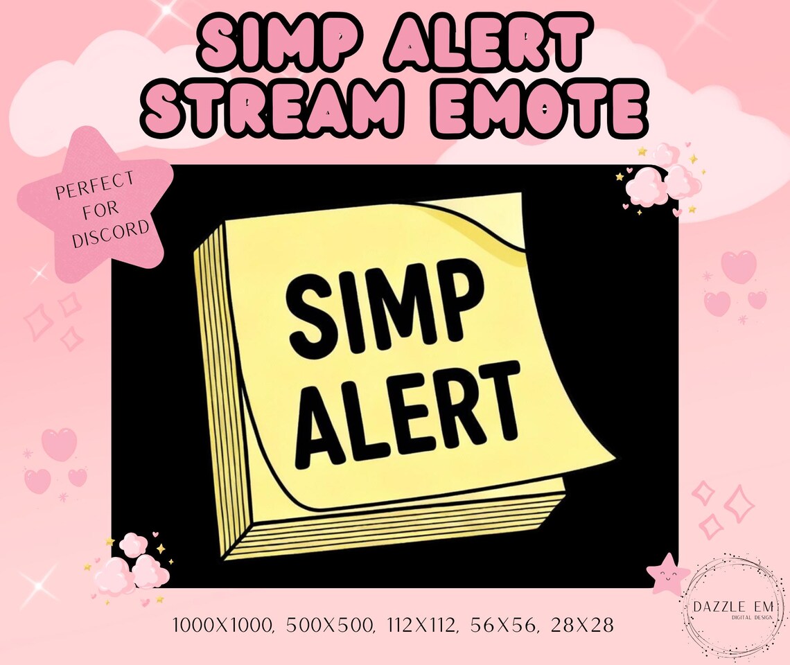 Funny Streaming Emote, Simp Alert, Trending Emotes, Twitch Discord for ...