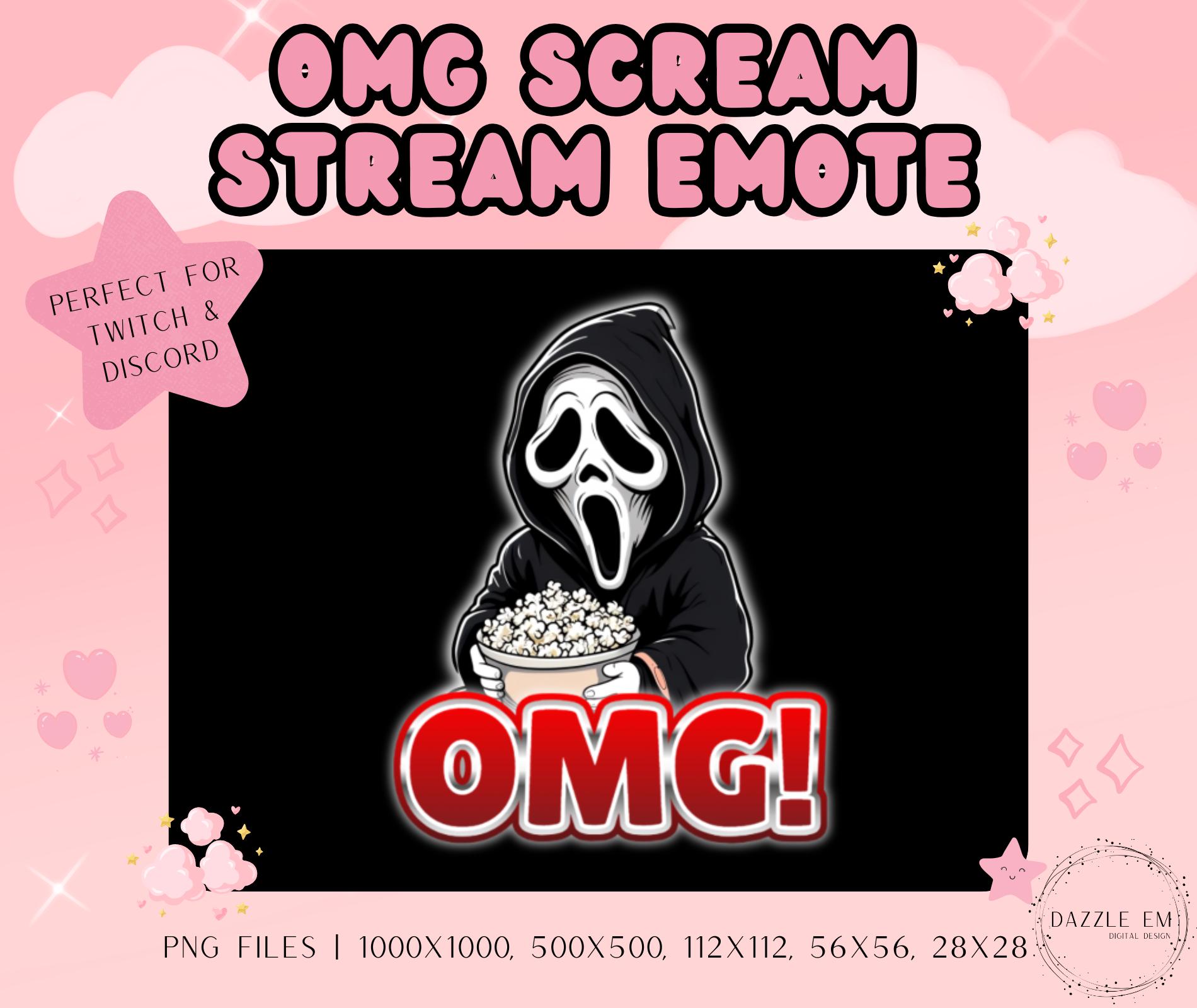 Streaming Emote - OMG Scream Emote - Funny Stream Emote - Twitch Emote ...