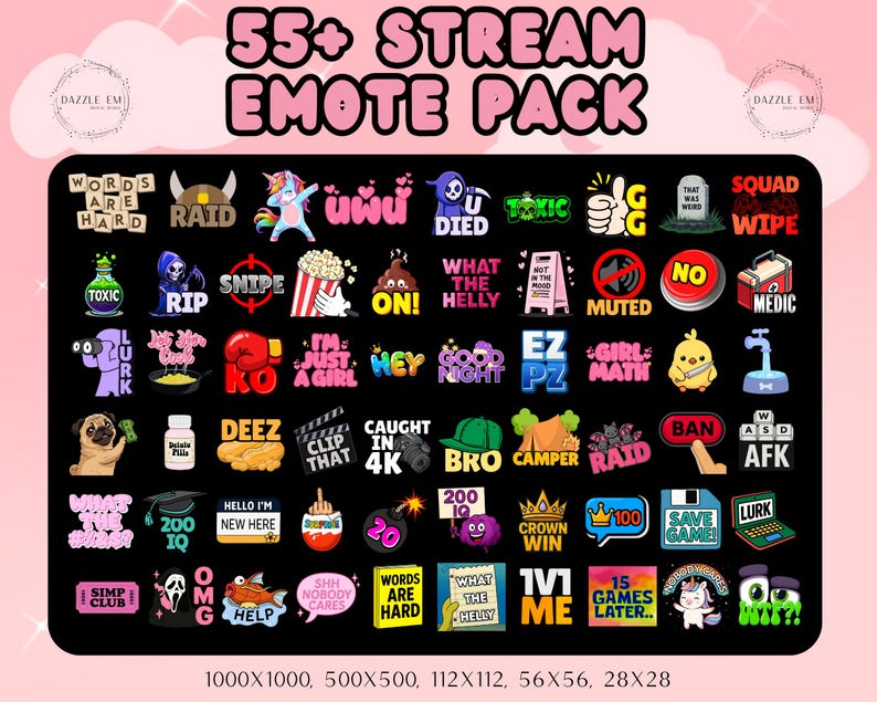Trending Stream Pack, 55+ Twitch Emotes, Funny, Emote Megapack, Instant ...