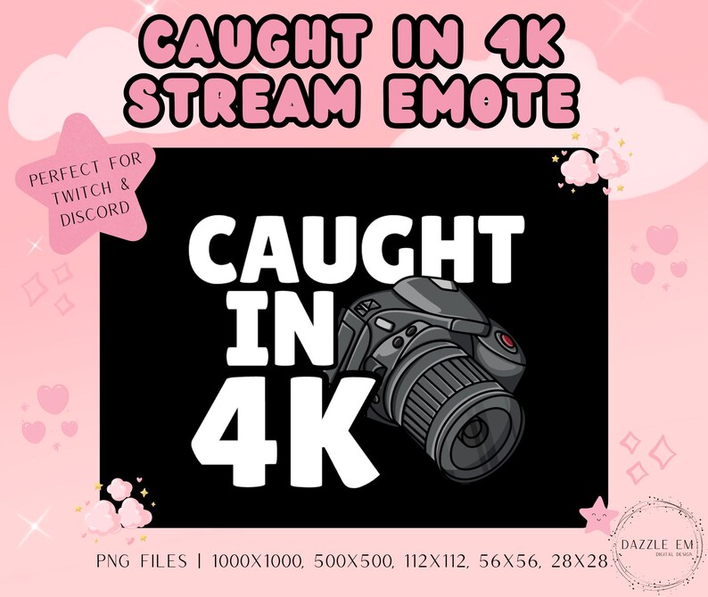 Funny Streaming Emote, Caught in 4K, Trending Emotes, Twitch Discord ...
