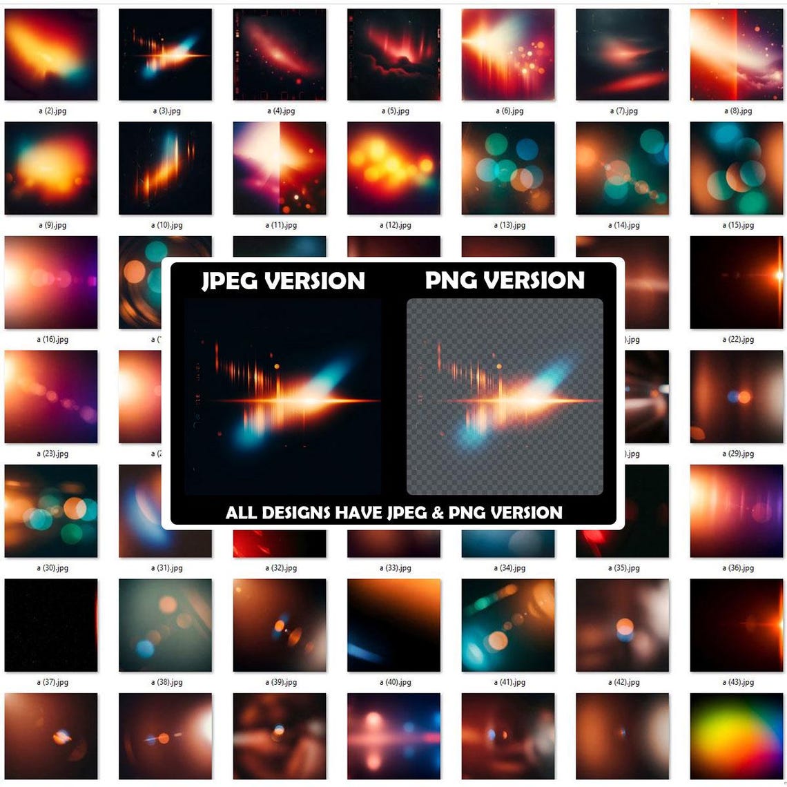 High Resolution Light Leak Overlay Bundle, Stock Photo Overlays for ...