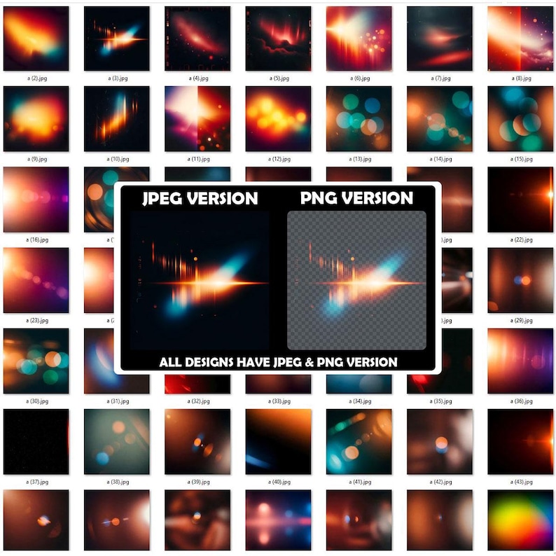 High Resolution Light Leak Overlay Bundle, Stock Photo Overlays for ...