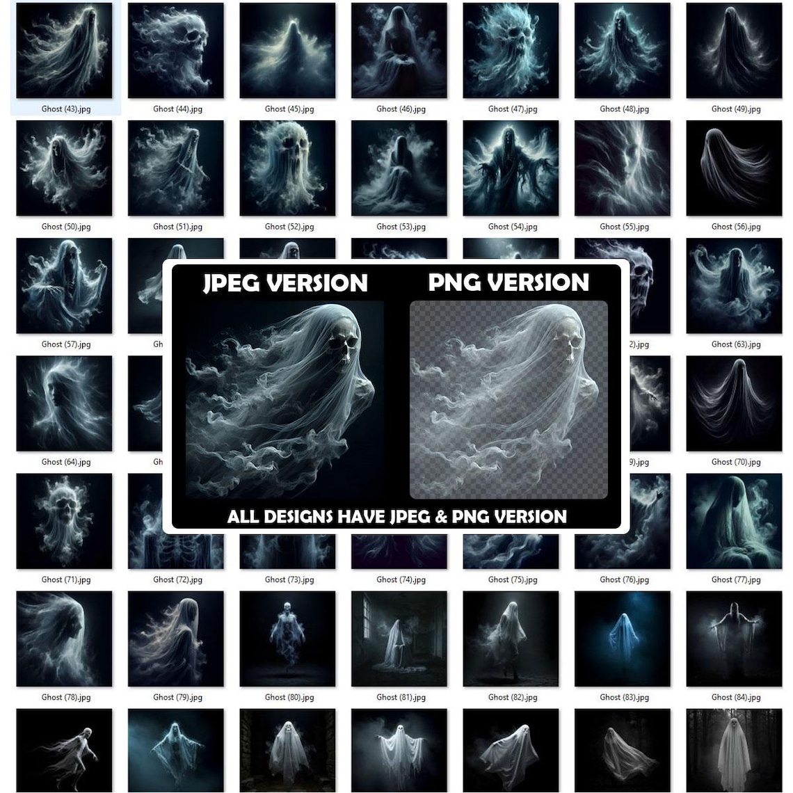 Paranormal Entities Overlays Clipart Collection • Spooky Graphics for ...