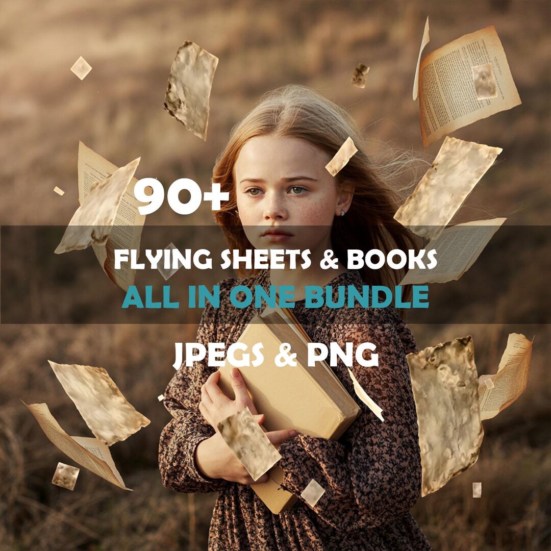 Flying Sheets Overlays, Flying Paper Overlay, Photoshop Overlays, Sheet ...