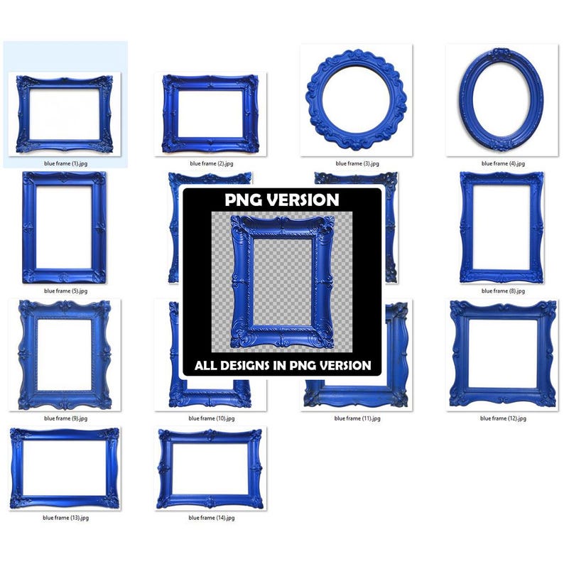 Digital Frame PNG Overlays, Photo Frame Clipart, Photoshop Frame ...