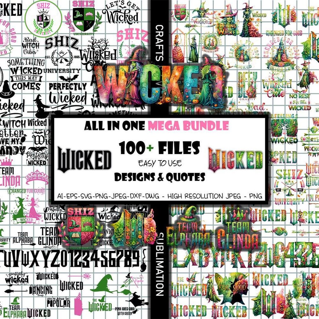 Wicked Movie Svg Png, Wicked PNG, Wicked Vinyl, Wicked Cricut, Witches ...
