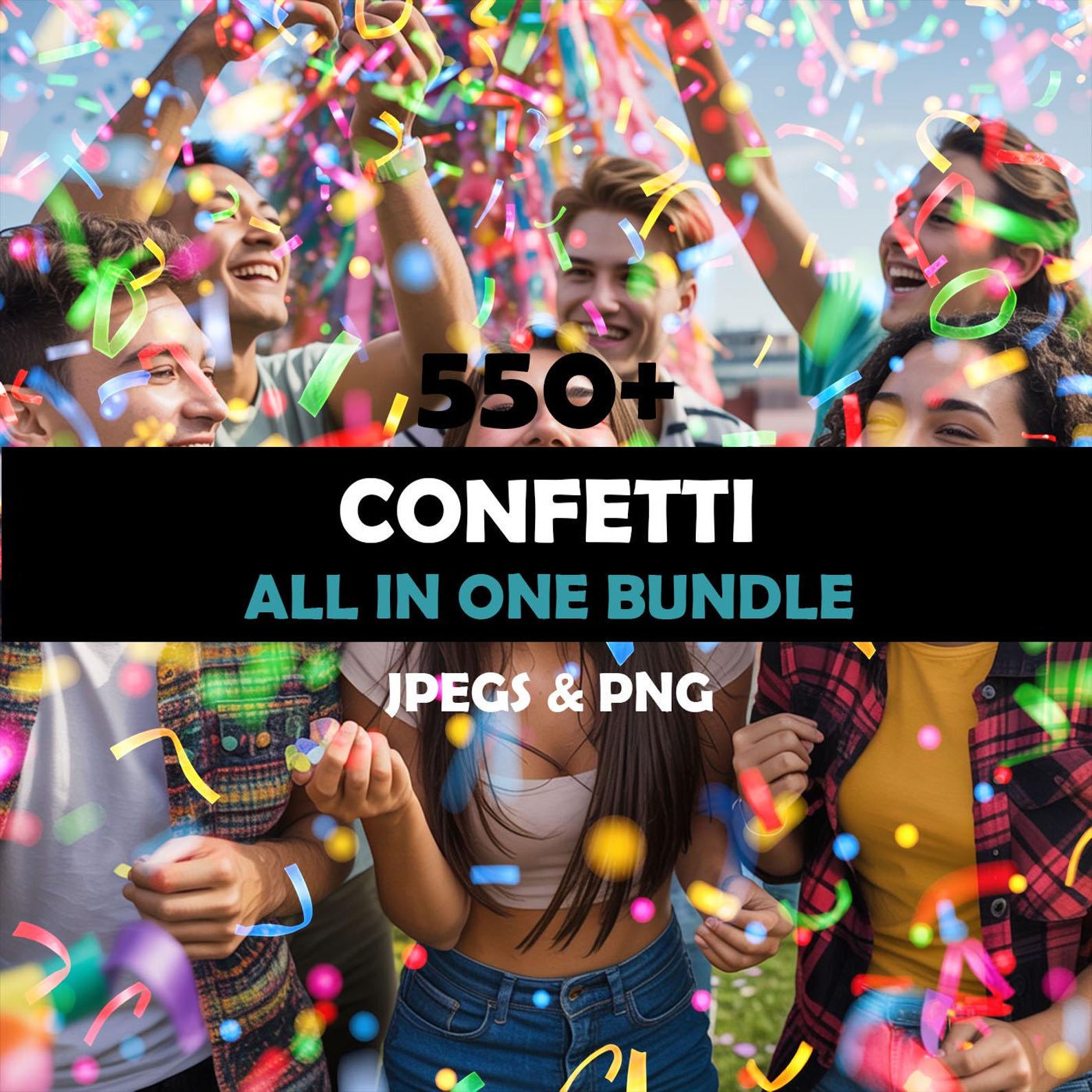 Confetti Overlays, Falling Confetti Overlays, Realistic Confetti ...
