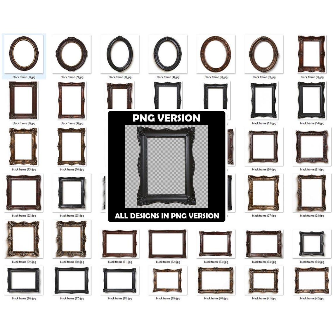 Digital Frame PNG Overlays, Photo Frame Clipart, Photoshop Frame ...