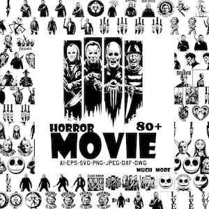 Mega Halloween Horror Characters Svg Bundle, Halloween Svg, Horror ...