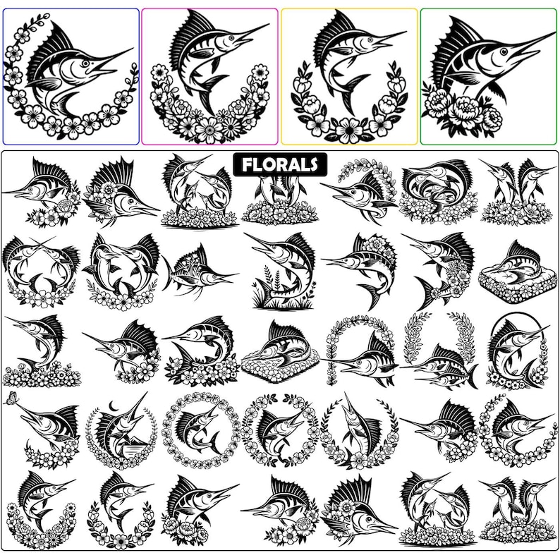 Sailfish Fishing SVG: Vector Clipart, Cricut Cut File - Etsy UK