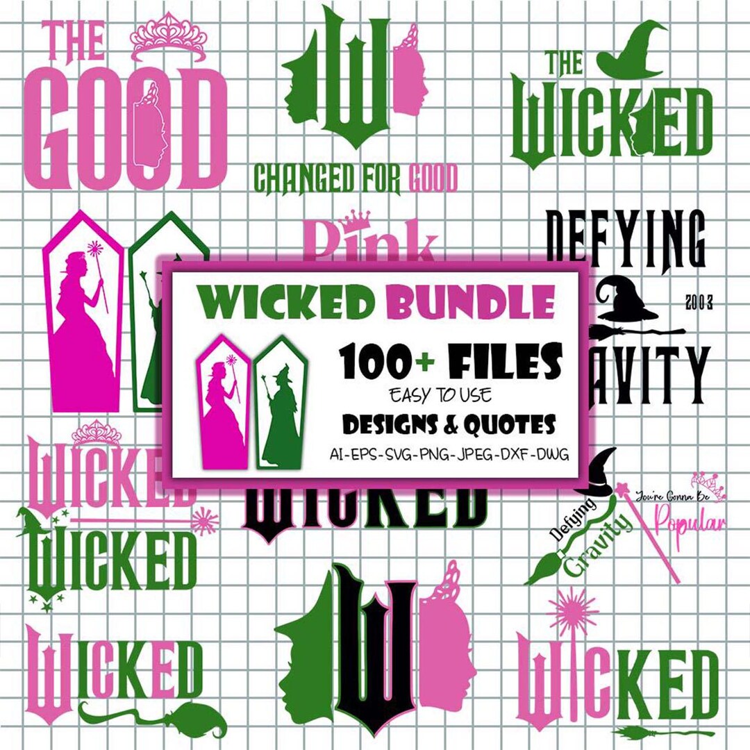 Wicked Movie Svg Png, Wicked PNG, Wicked Vinyl, Wicked Cricut, Witches ...