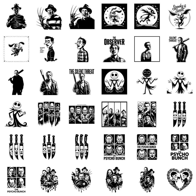 Horror SVG Bundle, Horror Characters SVG, Horror Movie Svg Bundle ...