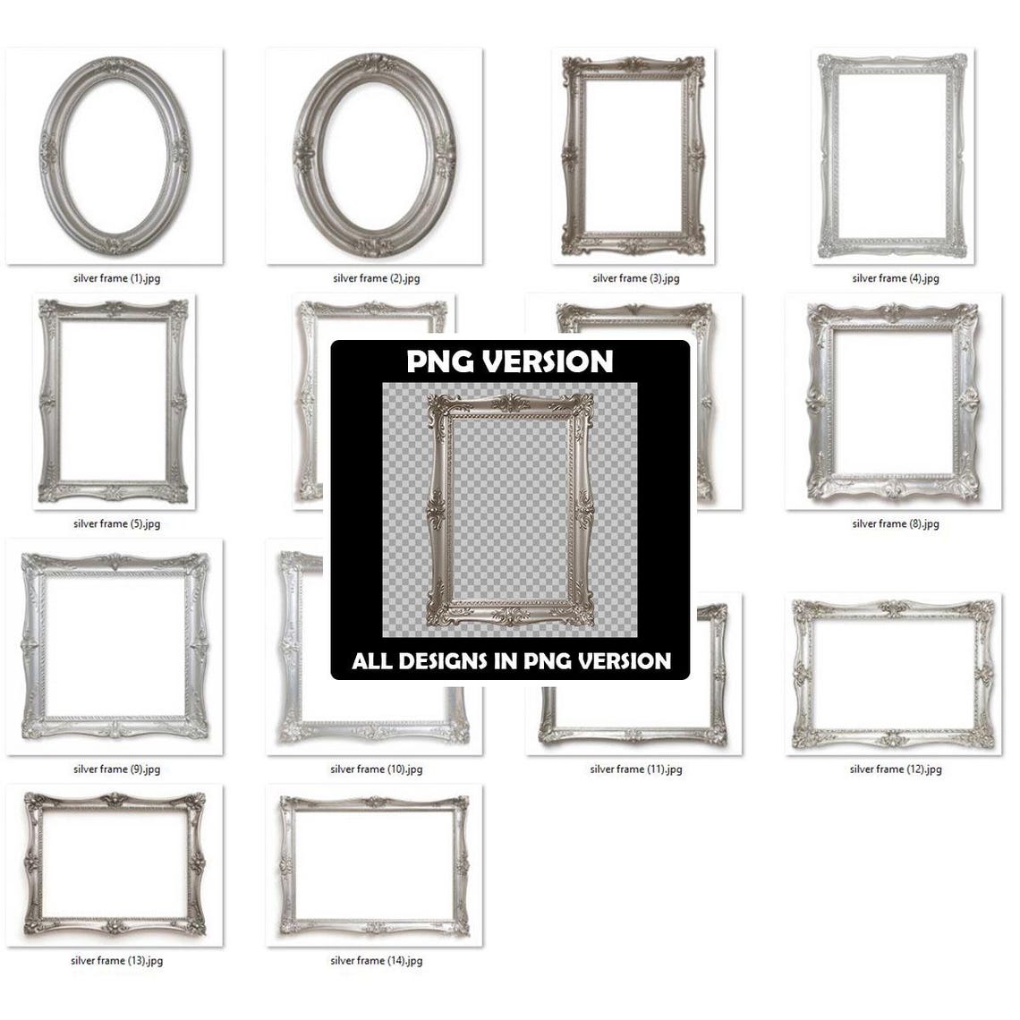 Digital Frame PNG Overlays, Photo Frame Clipart, Photoshop Frame ...